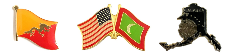 World Flag Pins | Single, Double, and Custom Pins