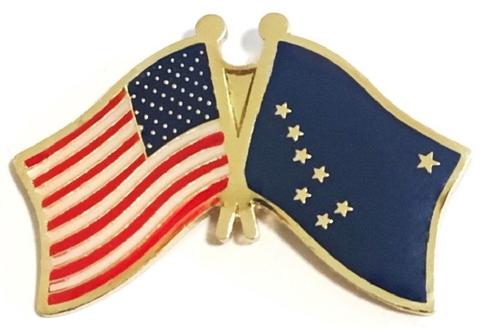State Double Flag Pins | World Flag Pins