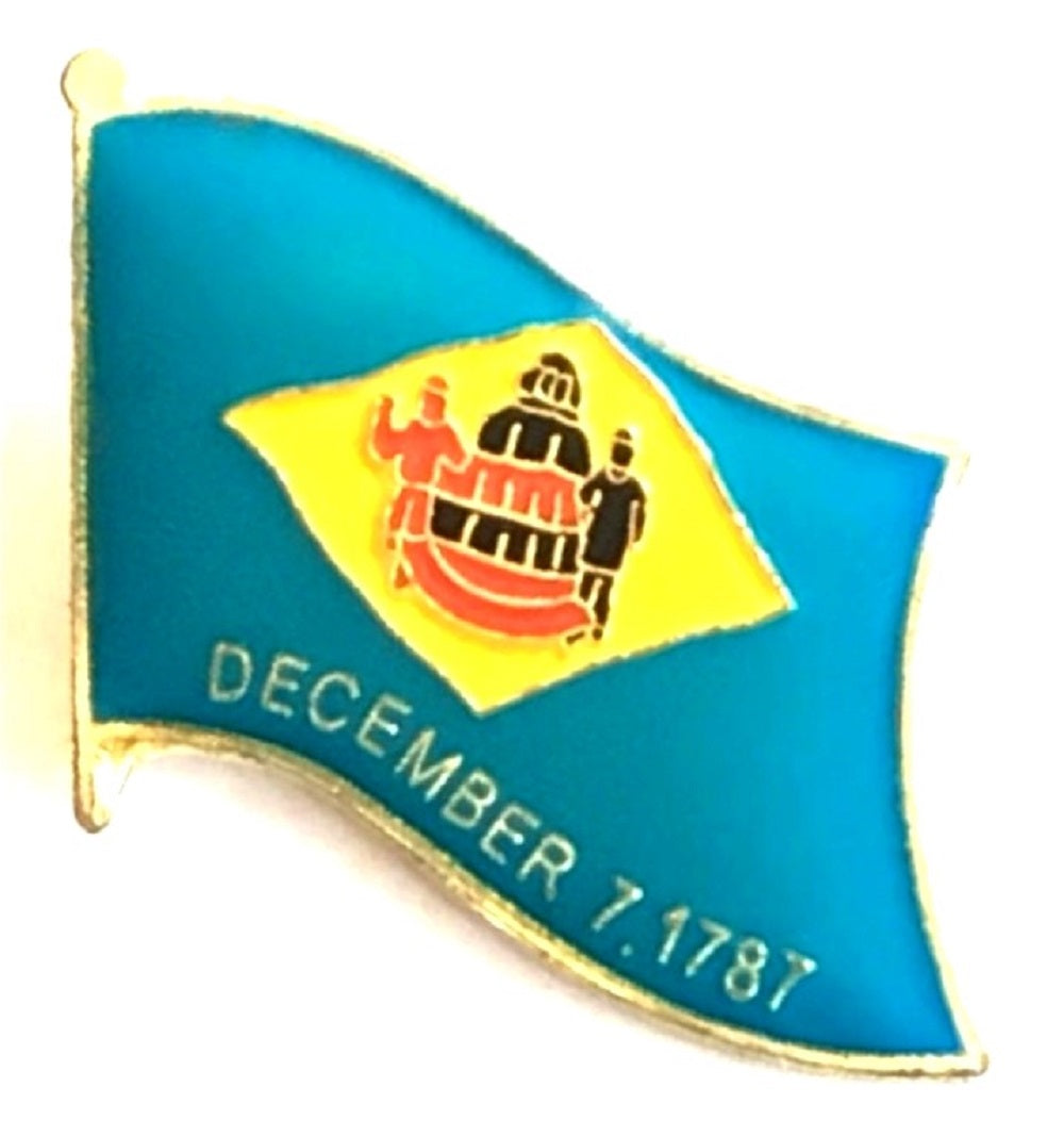 Delaware flag lapel pin, state single and double flag pins on sale ...