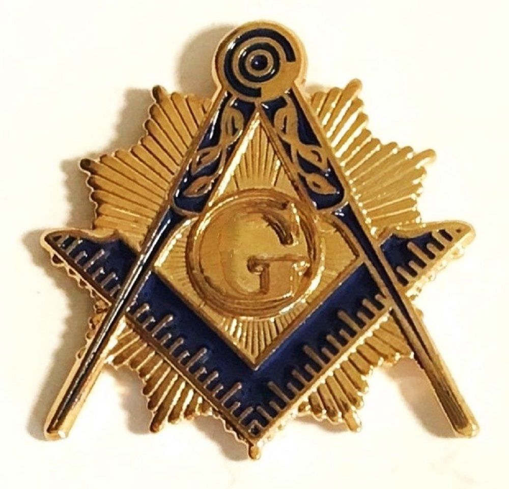 Masonic Emblem Single Lapel Pin - Gold | World Flag Pins