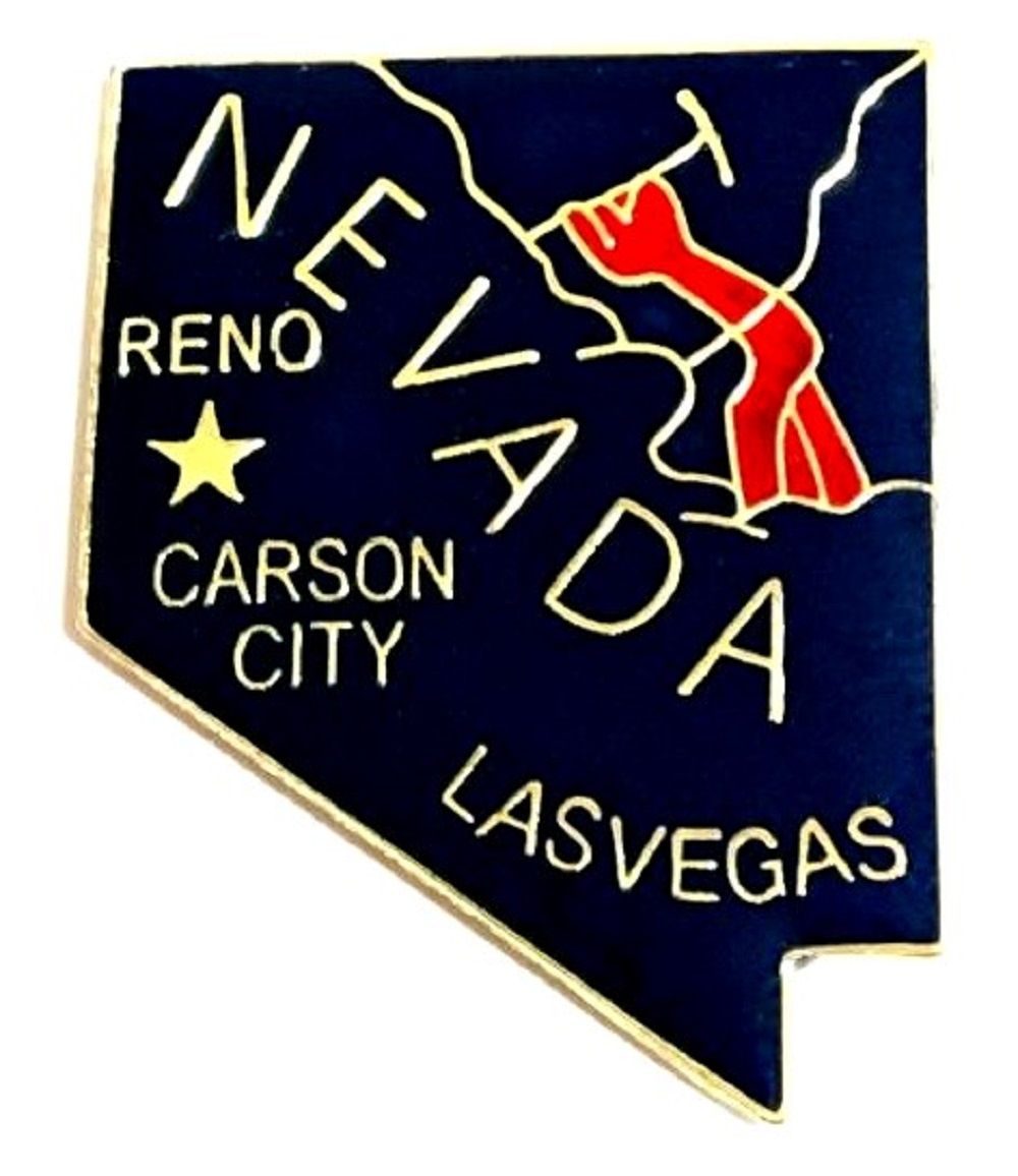Nevada flag lapel pin, state map pins on sale| World Flag Pins